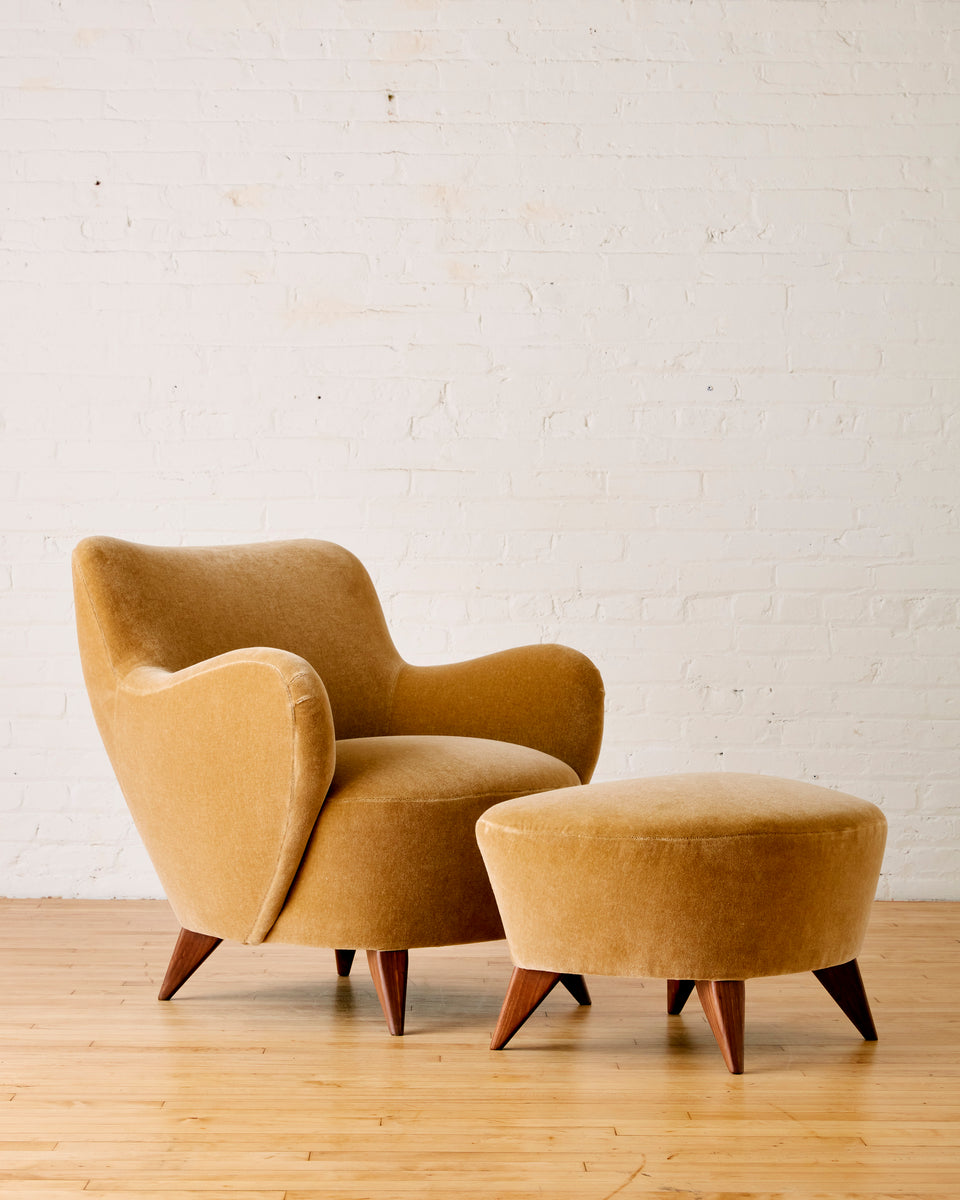 BARREL CHAIR AND OTTOMAN BY VLADAMIR KAGAN (MODEL 100A) – Somerset House