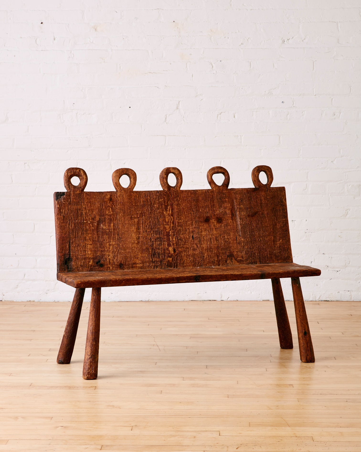 TYROLEAN STAINED PINE HALL BENCH – Somerset House