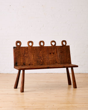 TYROLEAN STAINED PINE HALL BENCH – Somerset House
