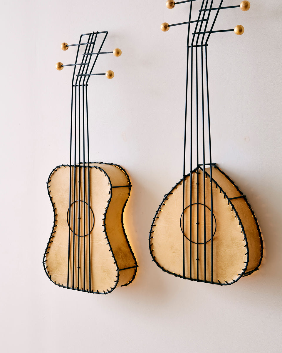 A PAIR OF MUSICAL INSTRUMENT WALL LAMPS BY FREDERIC WEINBERG – Somerset ...