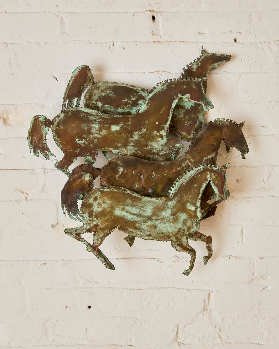 WALL MOUNTED COPPER HORSES SCULPTURE – Somerset House