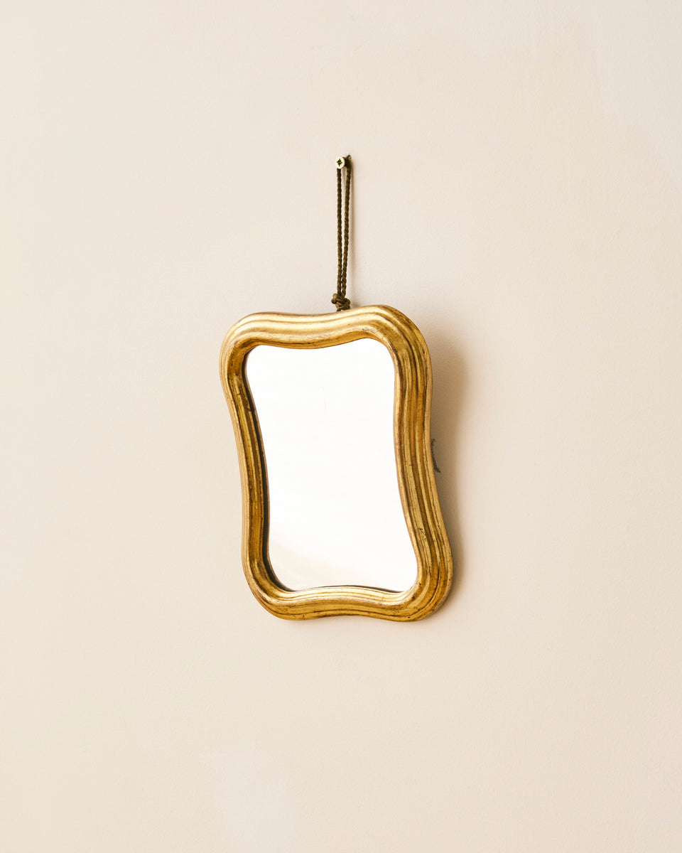 SMALL GOLD FRAMED HANGING MIRROR WITH CORD – Somerset House