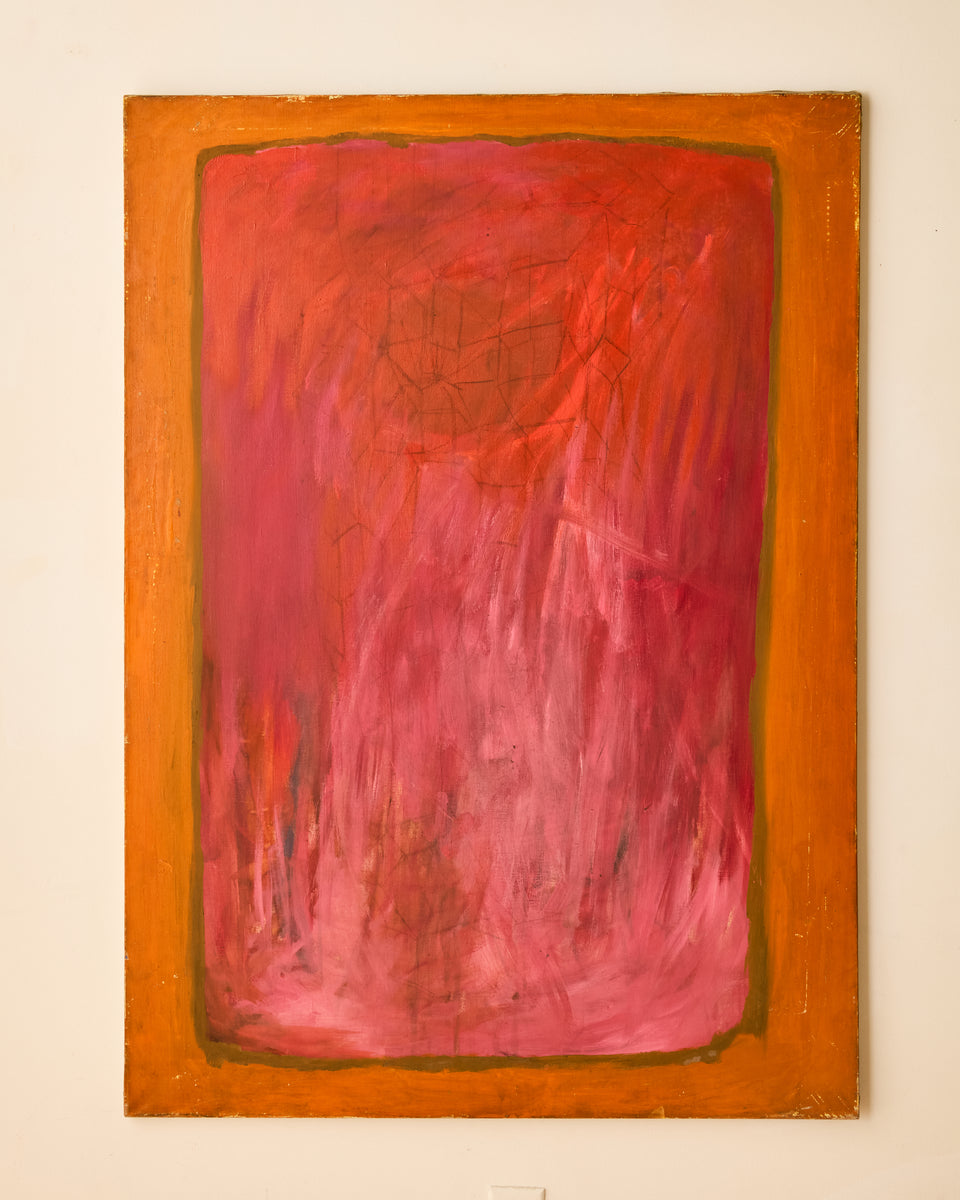 'RED FIELD' OIL ON CANVAS BY REX ASHLOCK 1963 – Somerset House