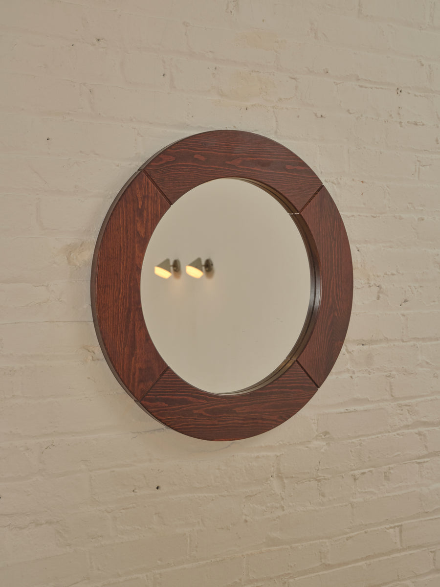 Swedish Round Dark Pine Mirror by Glasmäster Markyard – Somerset House